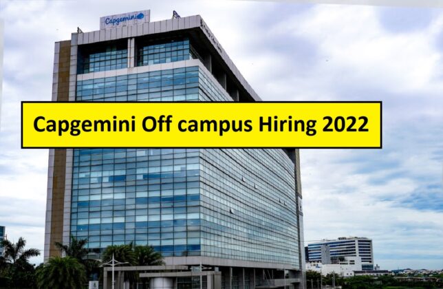 Capgemini Off Campus Hiring 2022 : Registration Open | Apply Now